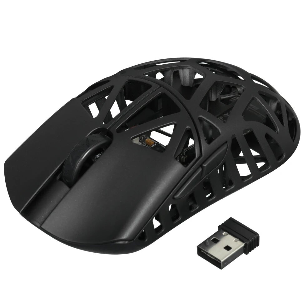 Мышь беспроводная WLMOUSE Beast Max черный, PixArt PAW3950HS, 30000 dpi, 8000 Гц