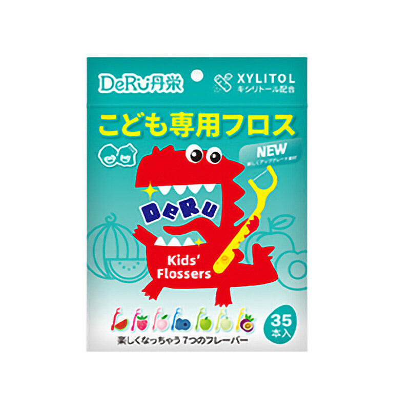 Японская зубная нить Dan No Ei для детей, специальная ультратонкая нить для младенцев, фруктовый вкус, индивидуальная упаковка, 35/70 штук