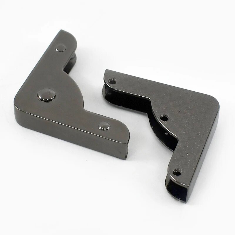 Металлические уголки для сумки 40 мм, GunBlack, 4 шт.
