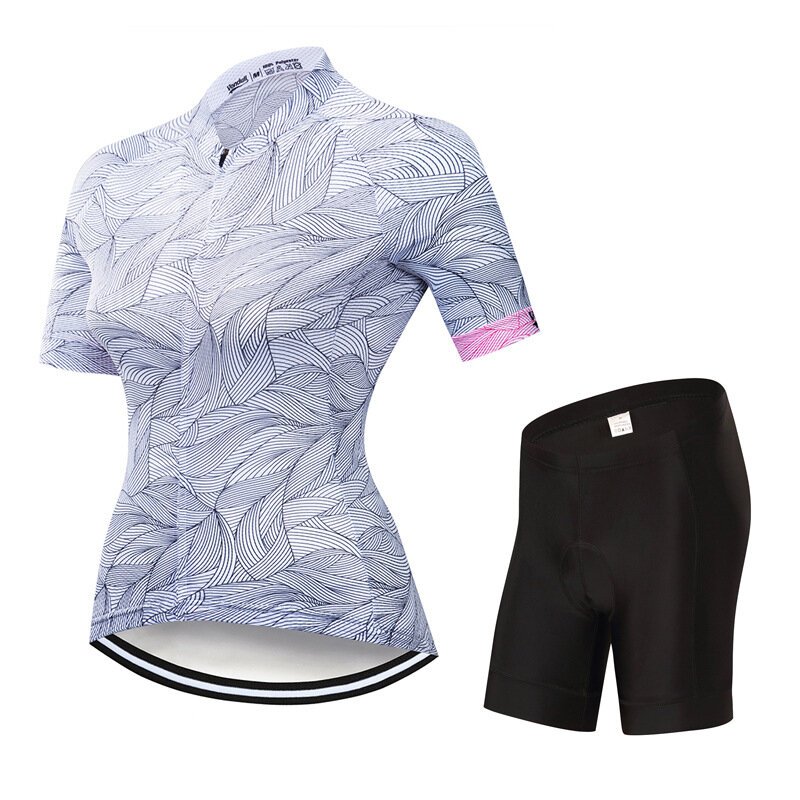 Комплект велосипедной майки с коротким рукавом VENDULL для женщин, дышащая и влагоотводящая велосипедная одежда
