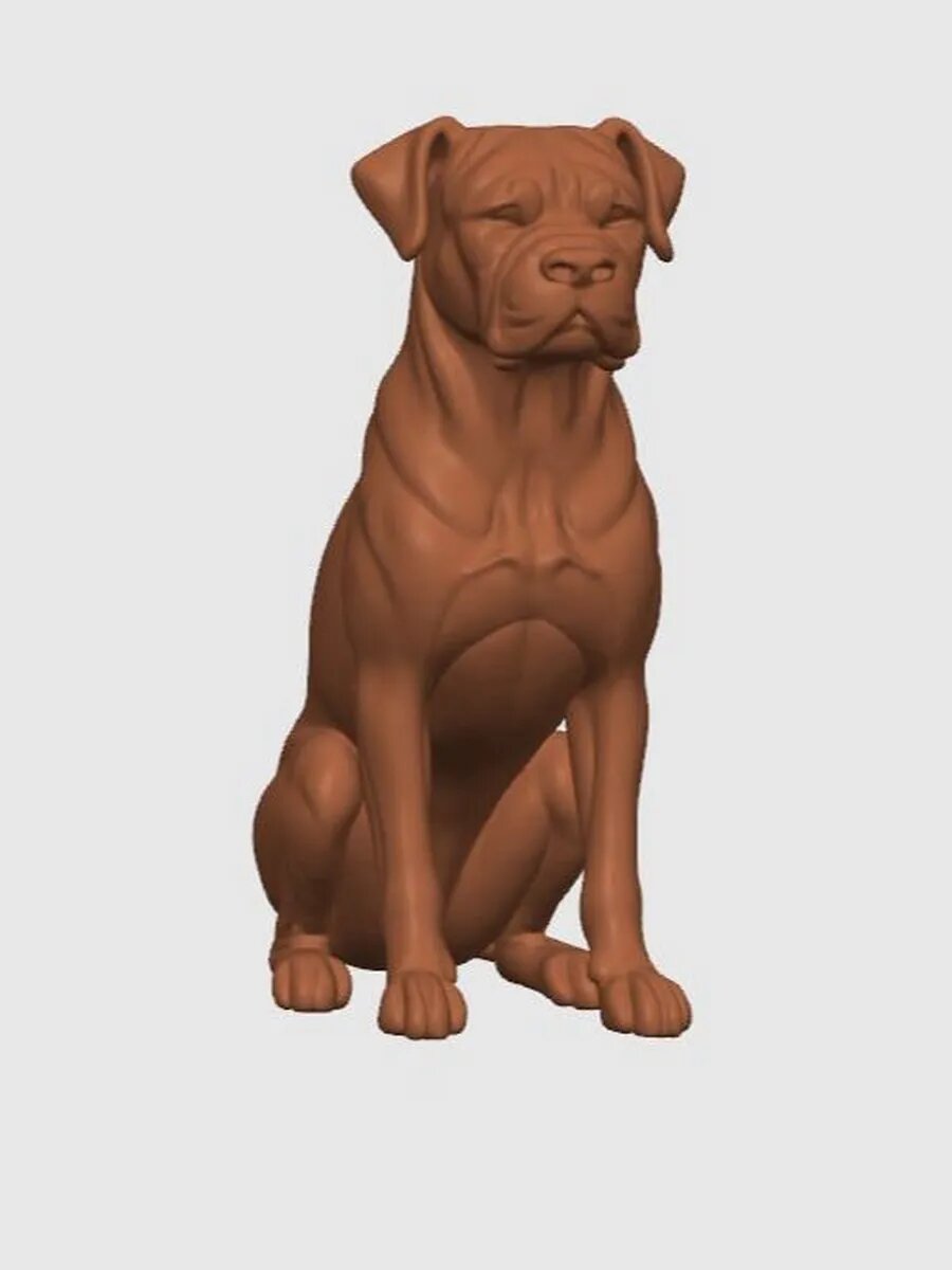 Ростовая статуэтка собаки-Кане Корсо (10см, корич. металлик)