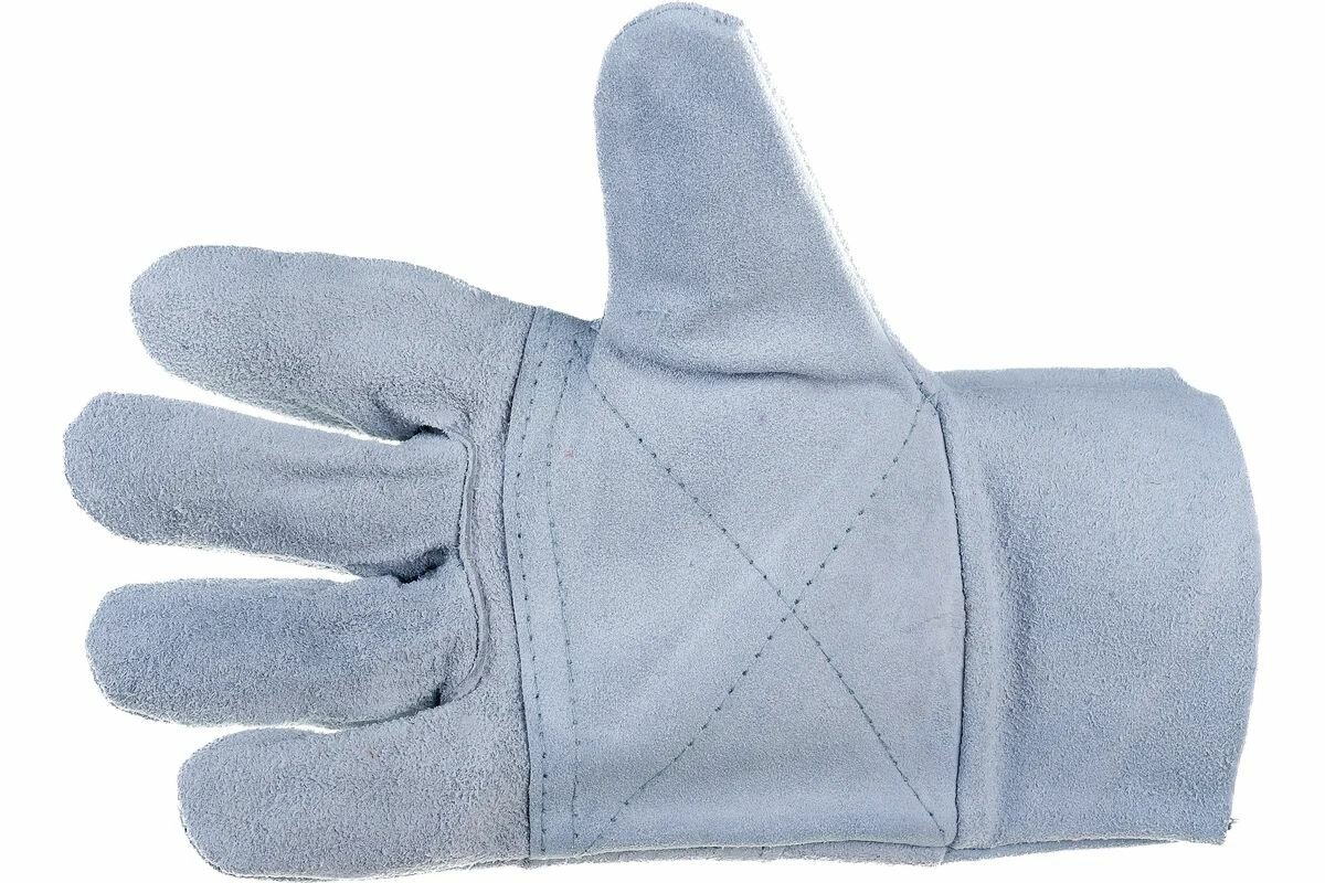 Спилковые пятипалые укороченные краги Профессионал 25 см 695802