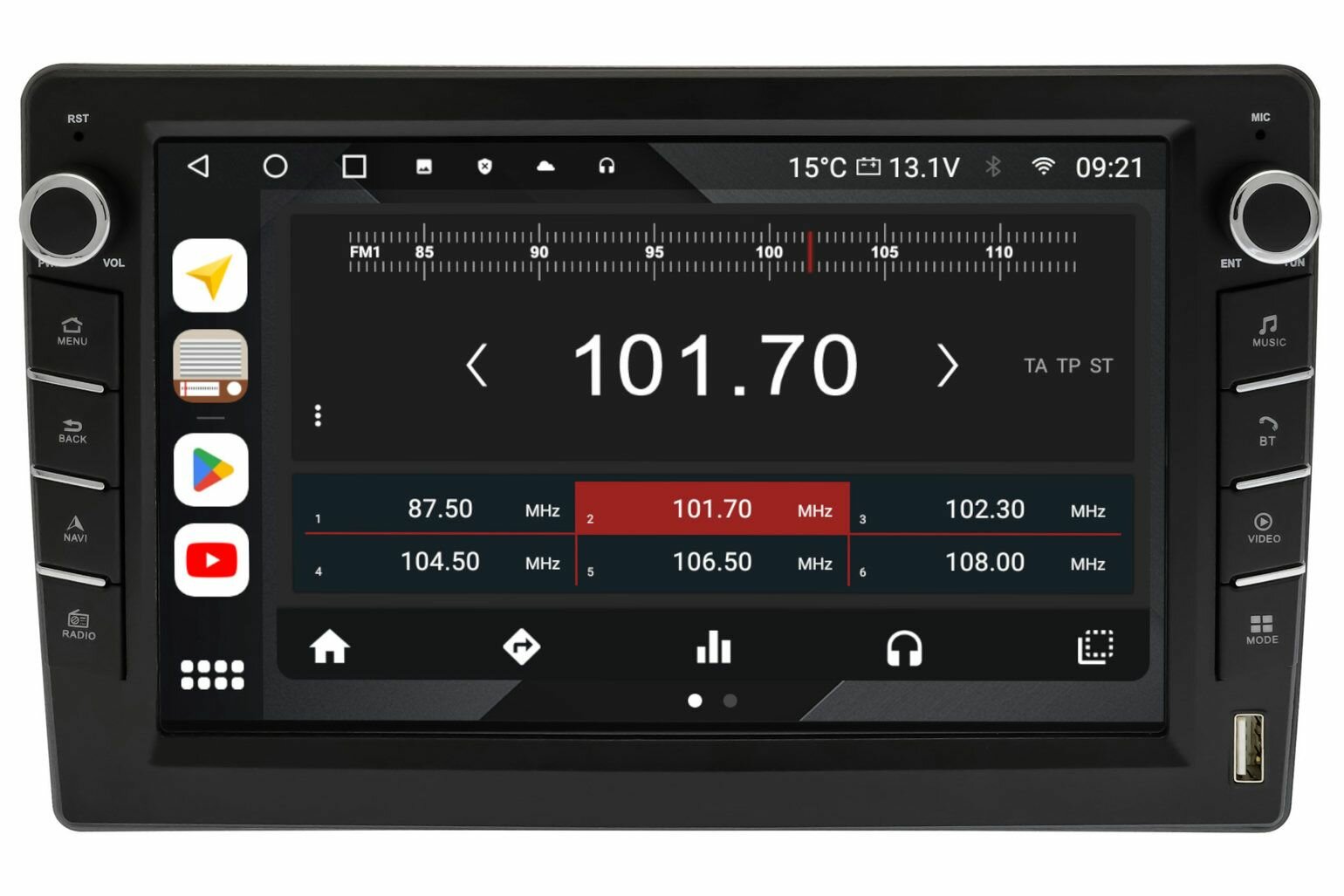 Магнитола Toyota Grand Hiace 1999 - 2002 / 10 дюймов с кнопками, 4/64GB, 8 ядер, DSP, 4G, Android 10 / Wide Media
