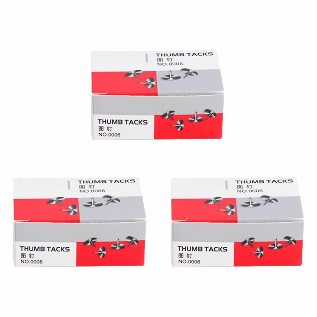 240/480 Штук Металлические Кнопки с Плоской Головкой для Пробковой Доски, 3 коробки по 240 штук