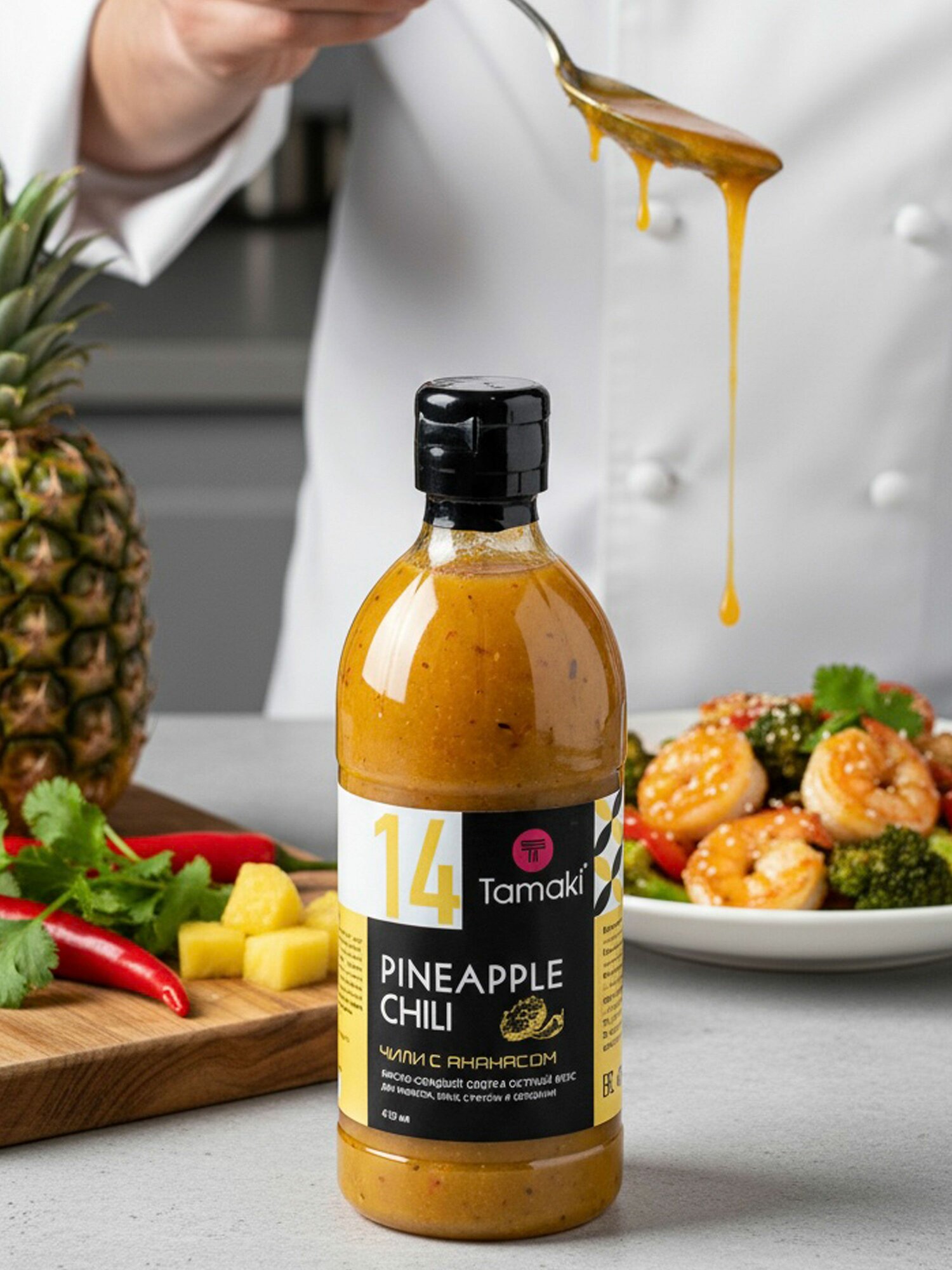 TAMAKI (Тамаки) соус ананасовый с перцем чили, 470 мл