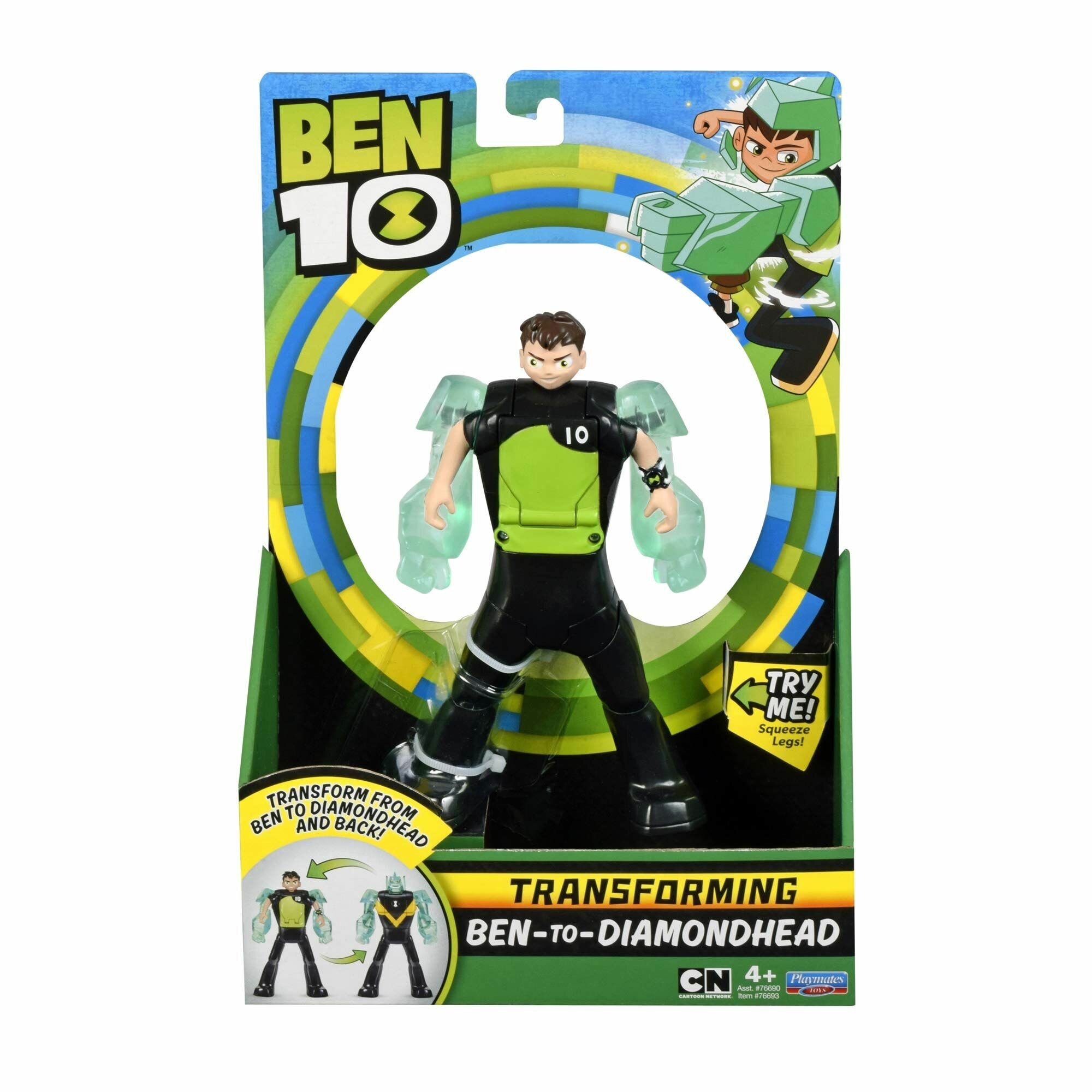 Playmates Toys Ben 10 Transforming Figure Анимационная модель, Трансформирующаяся фигура, Подходит для детей старше 4 лет