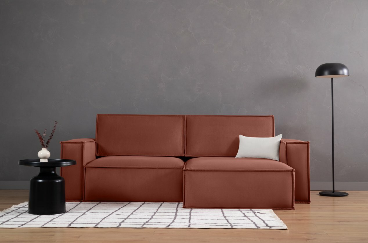 Диван угловой раскладной Divan.ru Эби-1 Velvet Terra, 254х167х87, спальное место 162х201, велюр, коричневый