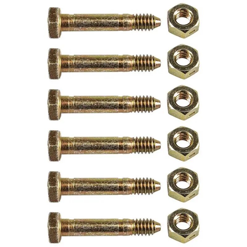 ABXF-для Ariens, 6 шт, совместимых с OEM для 1/4 дюйма, срезной болт и гайка, код модели 53200500-2