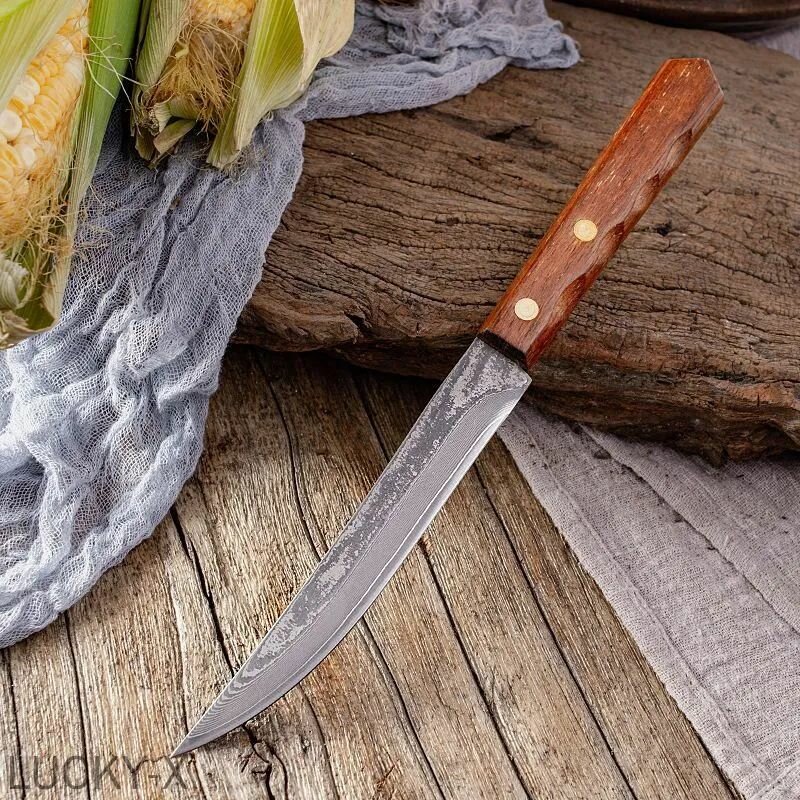 Многофункциональный нож для разделки мяса, стержень из дамасской стали VG10, длина лезвия 13 см