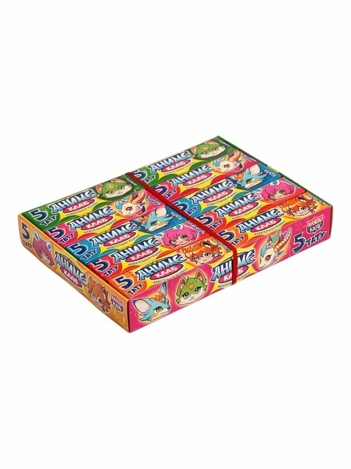 Жевательная резинка «Аниме Клаб», с татуировками, ассорти, 12.5 г