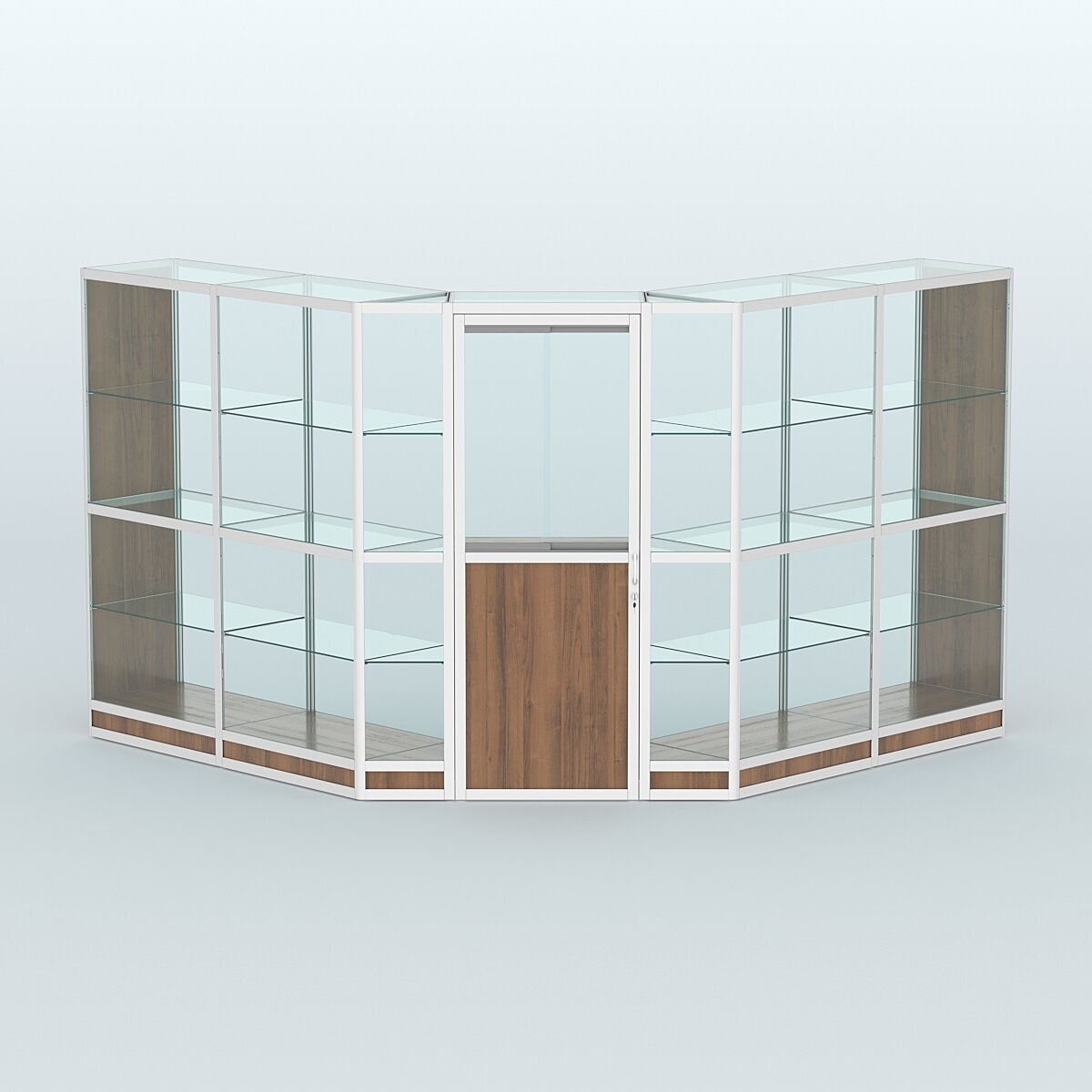 Павильон из профиля угловой №7г (9 кв. м), Орех