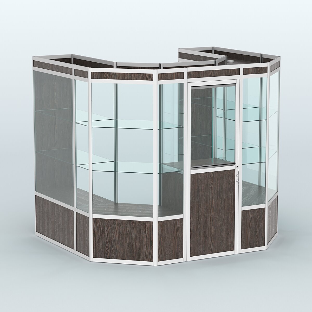 Павильон из профиля пристенный №3а ( 4,32 кв. м), Дуб Венге