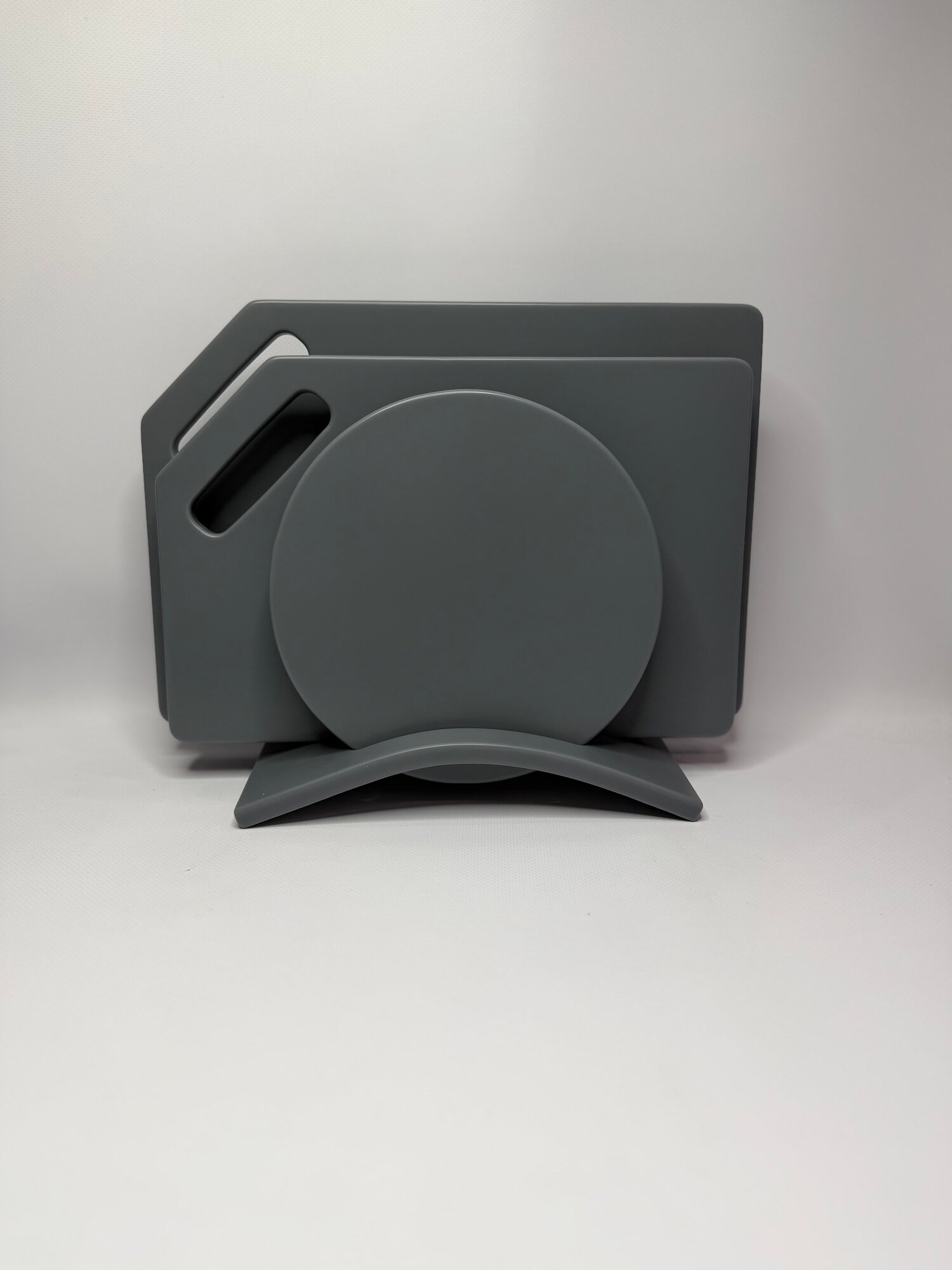 Набор разделочных досок Искусственный камень "gray v2", фигурный, 24x35 см, 3шт
