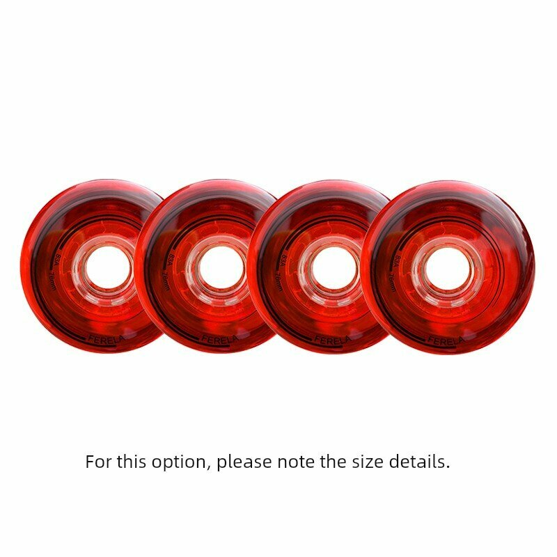 80 мм роликовые колеса красного цвета, 4 штуки для детей
