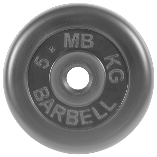 Диск обрезиненный MB Barbell d 26 мм чёрный 5,0 кг