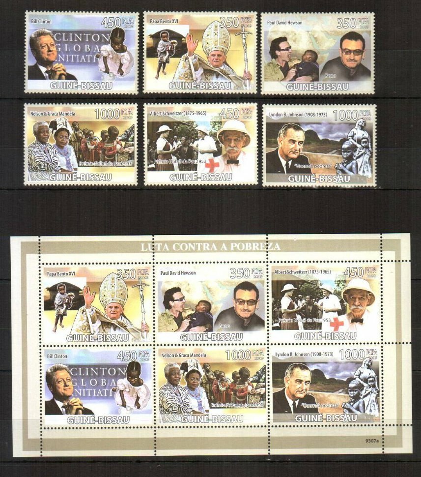 Гвинея-Биссау, 2008. (8006) Известные личности (серия+мл)