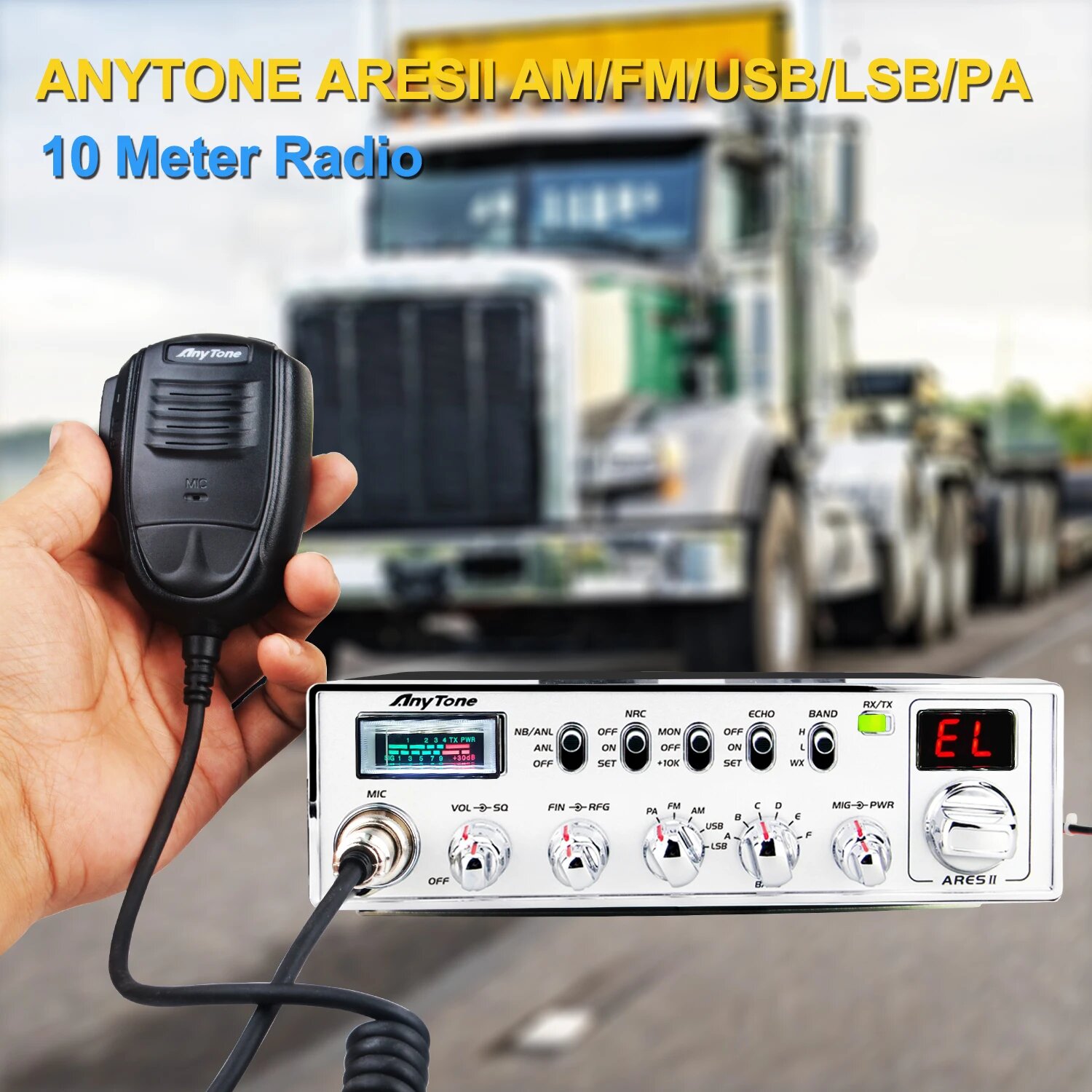 Anytone SSB рация гражданской радиосвязи 28.000-29.695 МГц ARES II AM/FM/USB/LSB/PA 40 Вт VOX NB/ANL рация 10-метрового диапазона CB