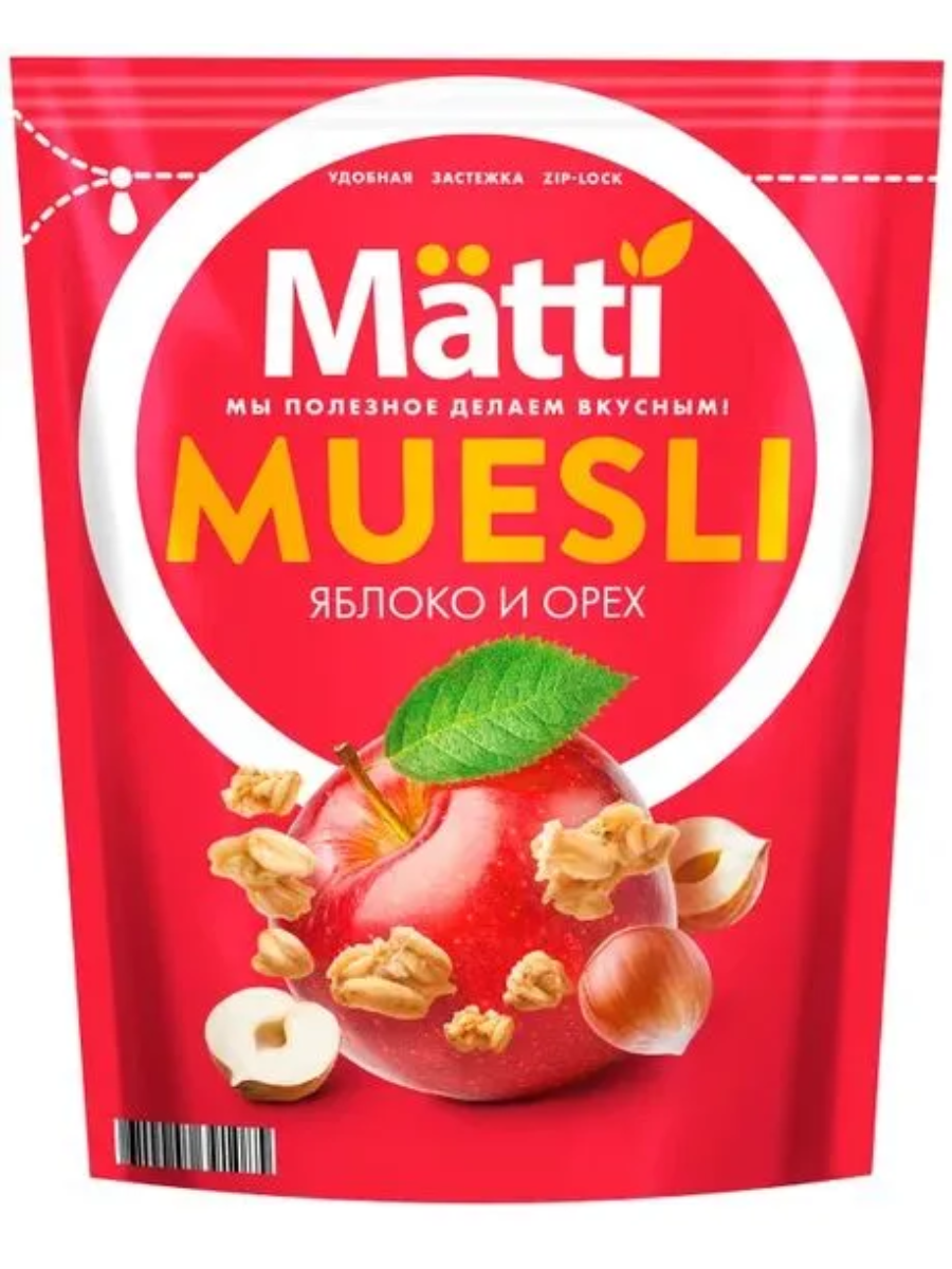 Мюсли Matti Орех и Яблоко 250г