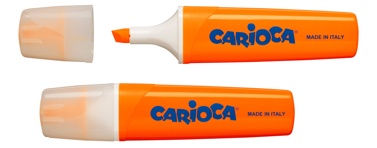 Текстовыделитель "Carioca" "Memolight" 2 мм перо круглое 42875/35 оранжевый