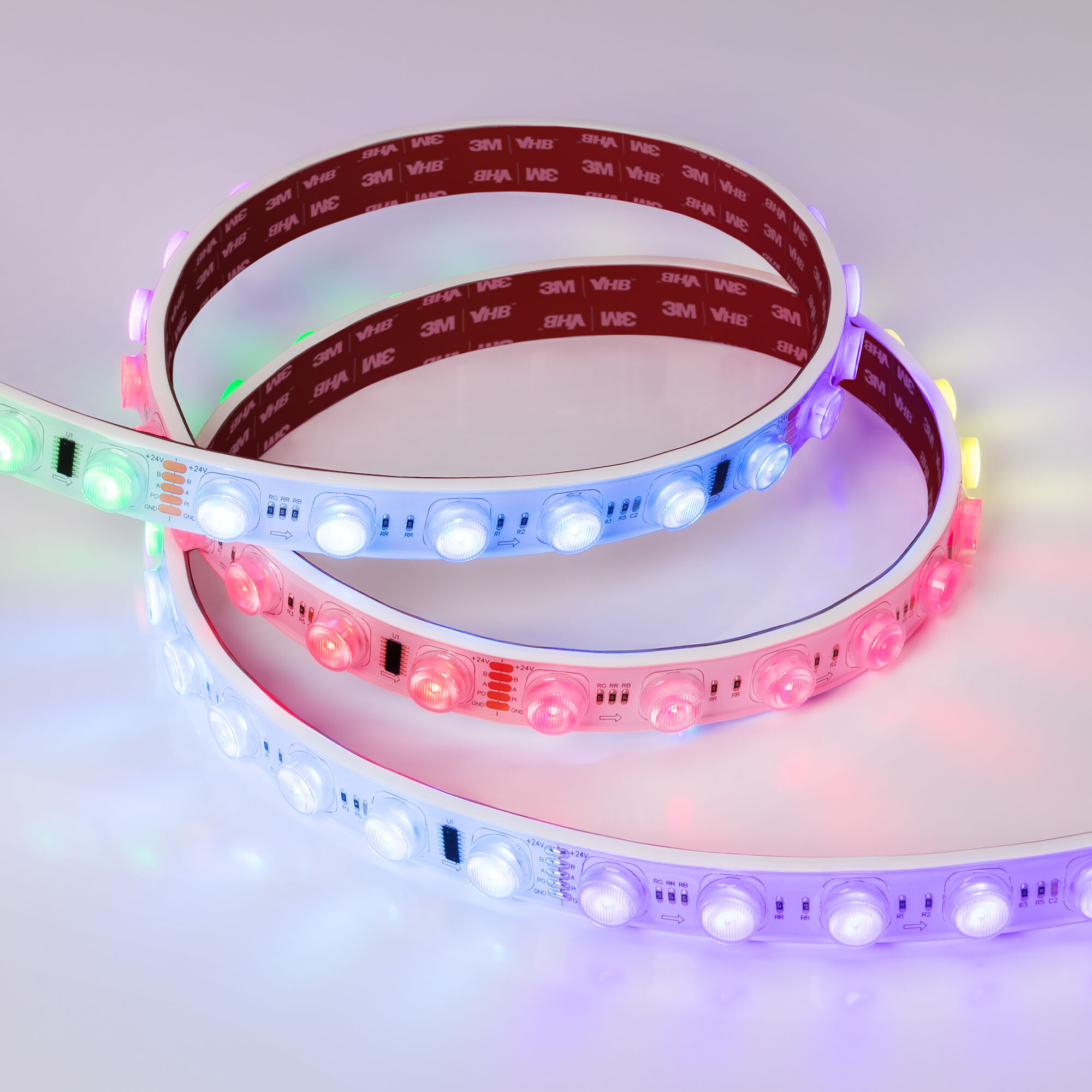 Лента светодиодная Arlight Лента герметичная DMX-FLT-PS-S36-23mm 24V RGB-PX6 (20 W/m, IP67, 30deg, 5m) (Arlight, бегущий огонь), 5м