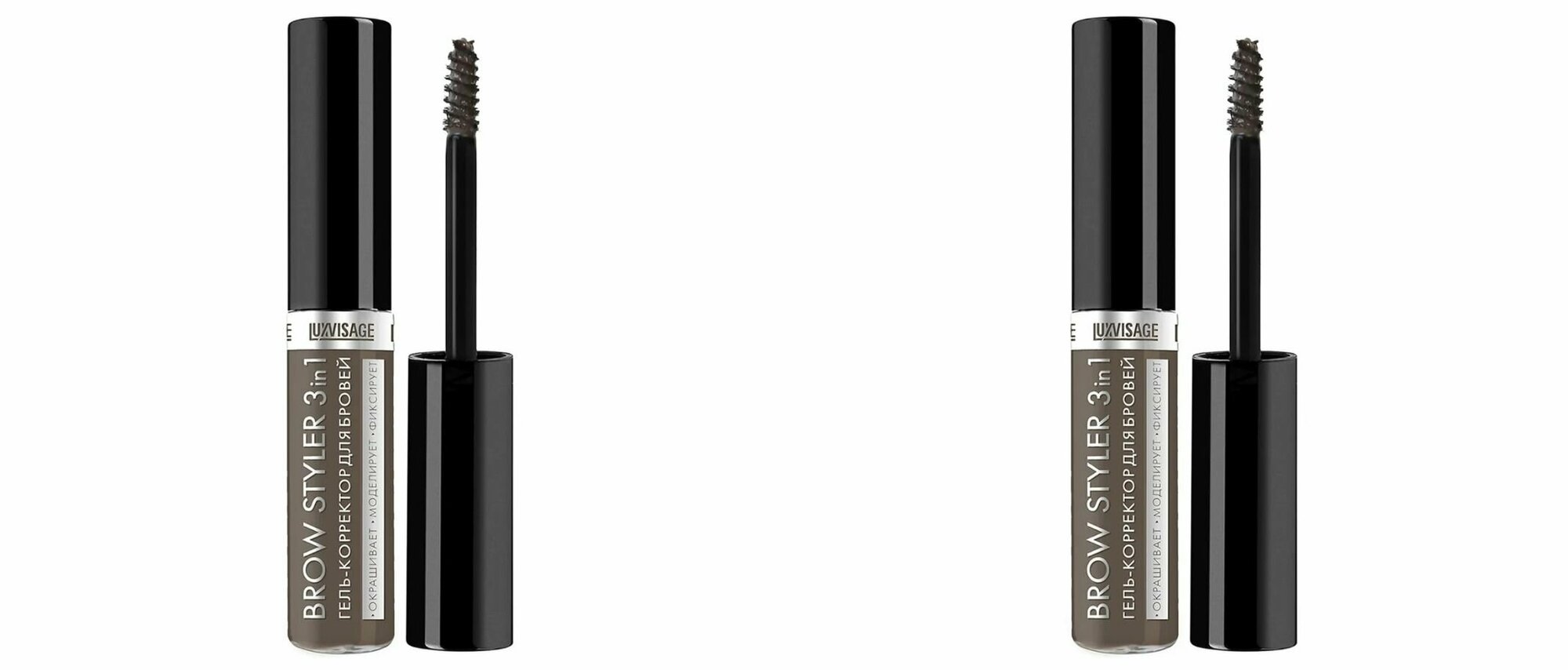 LUXVISAGE Гель-Корректор для бровей Brow Styler тон 04 Эспрессо,2 шт