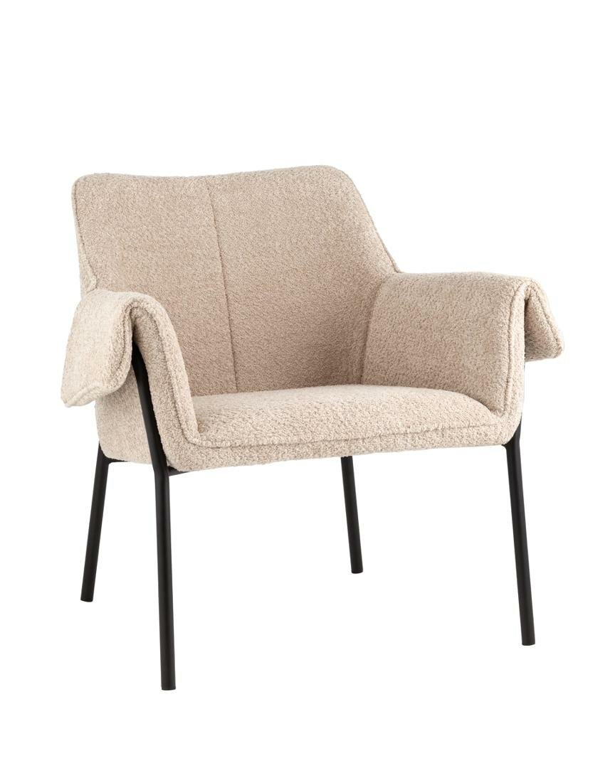 Stool Group Кресло Бесс альпака бежевый ножки металл черные, 73*70*73 см, арт. УТ000037050