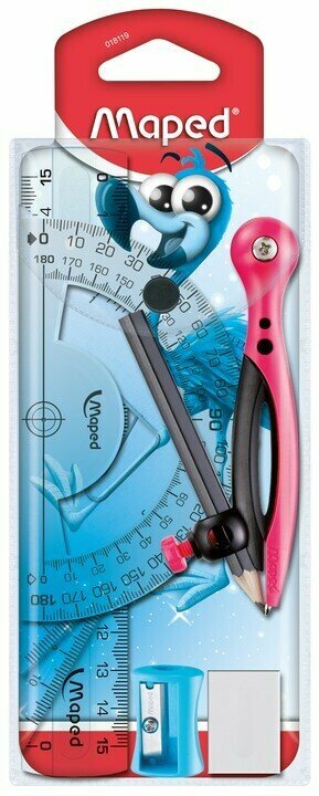 Vivo Набор Математический, 8 Предметов С Циркулем, Линейками. Ю Точилкой И Карандашом