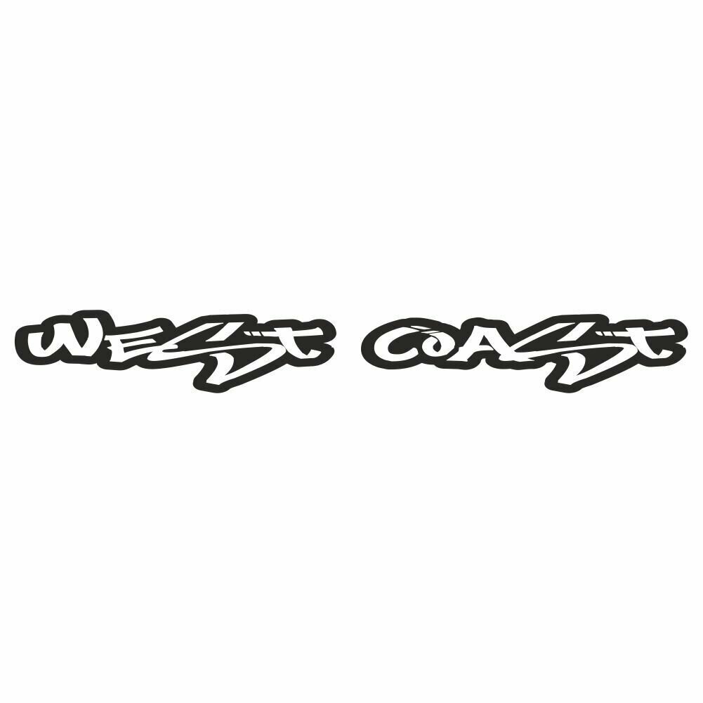Наклейка "Надпись (west coast)", 650х100мм, Арт рэйсинг