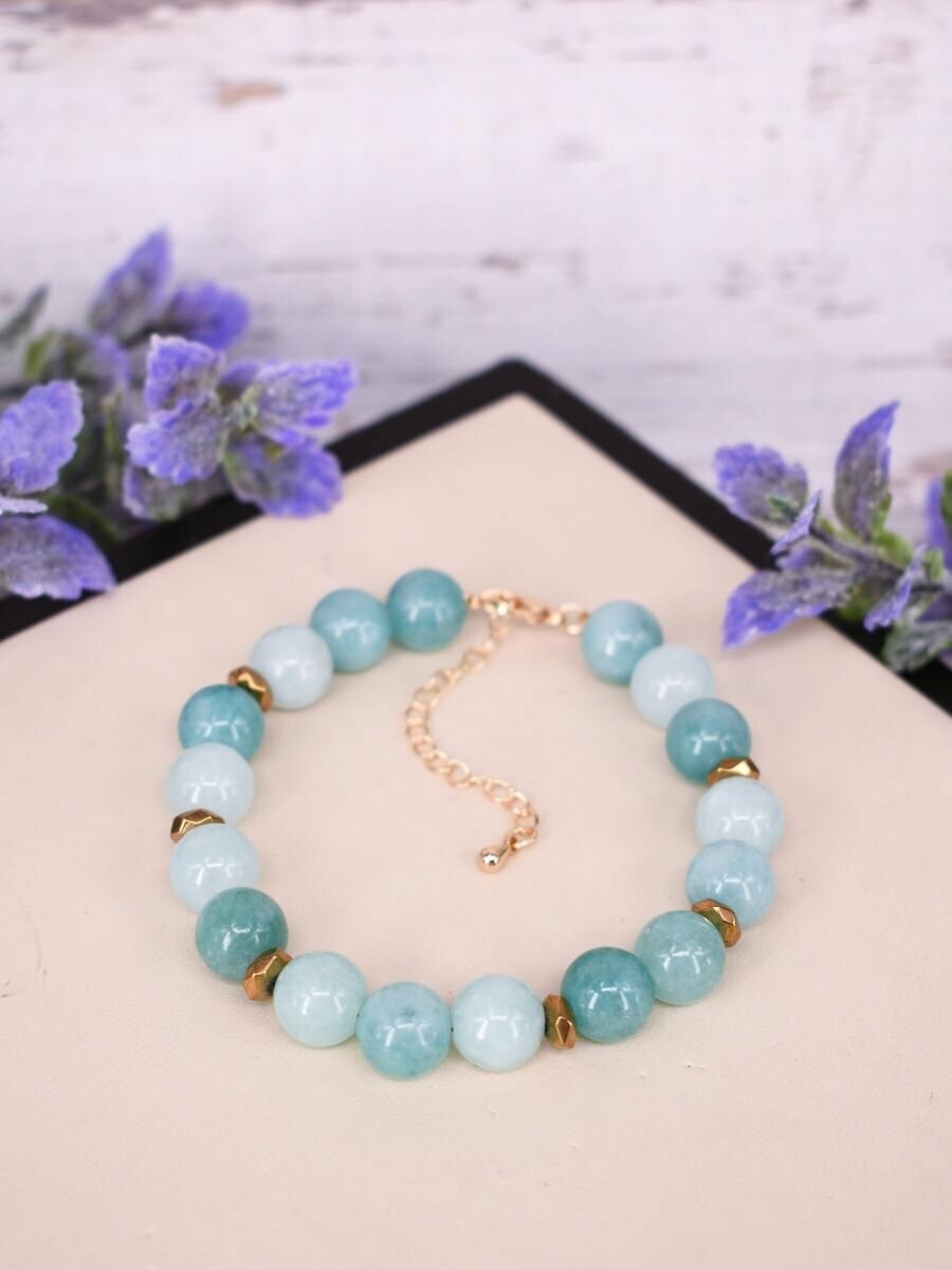 Славянский оберег, жесткий браслет, амазонит