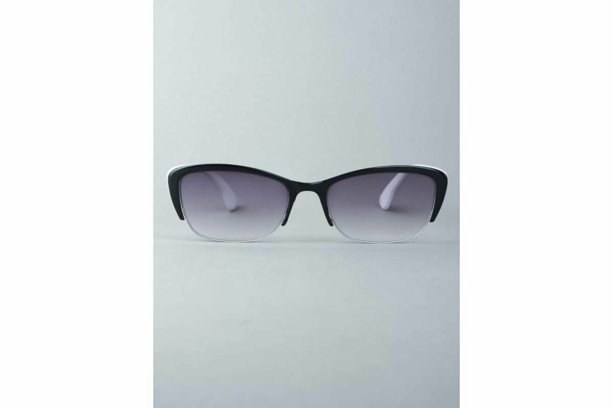 Готовые очки для зрения с диоптриями, черные, пластик, кошачий глаз - 2.50