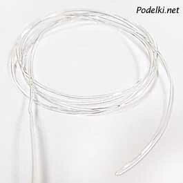 Силиконовая эластичная нить круглая 0004111 прозрачная 0.6 мм, цена за 10 м.
