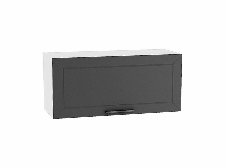 Настенный модуль для кухни Шкаф верхний горизонтальный Глетчер 358*800*318 Маренго Силк / Белый