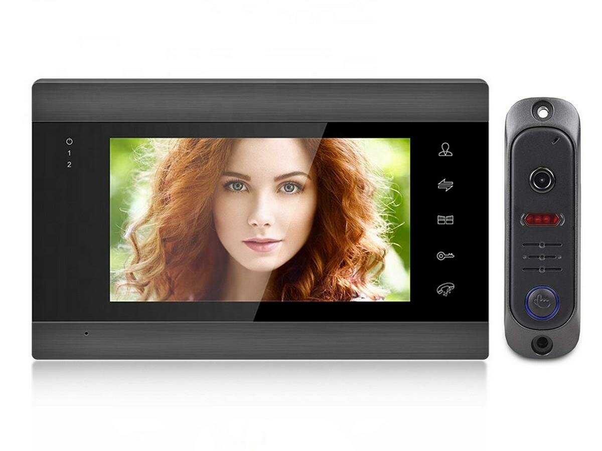 Wi-Fi видеодомофон HDcom B-706-IP-AHD (7) (W16402WI) - Wi-Fi видеодомофон, подъездные домофоны, комплект видеодомофона, домофон для дома