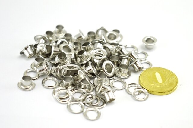 Люверсы №3 5мм нерж никель (уп 50 шт) Proknopka