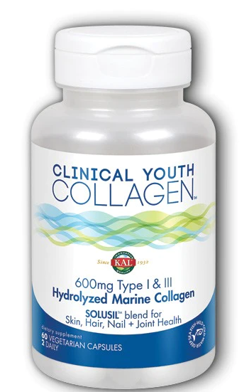 KAL Clinical Youth Collagen Type I & III (Гидролизованный морской коллаген из коллагена холодноводных рыб типа l и ll) 60 вег капсул (KAL)