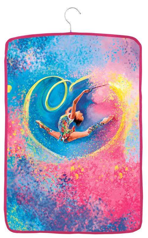 Чехол для одежды (ткань п/э, розовый/голубой) 408-034