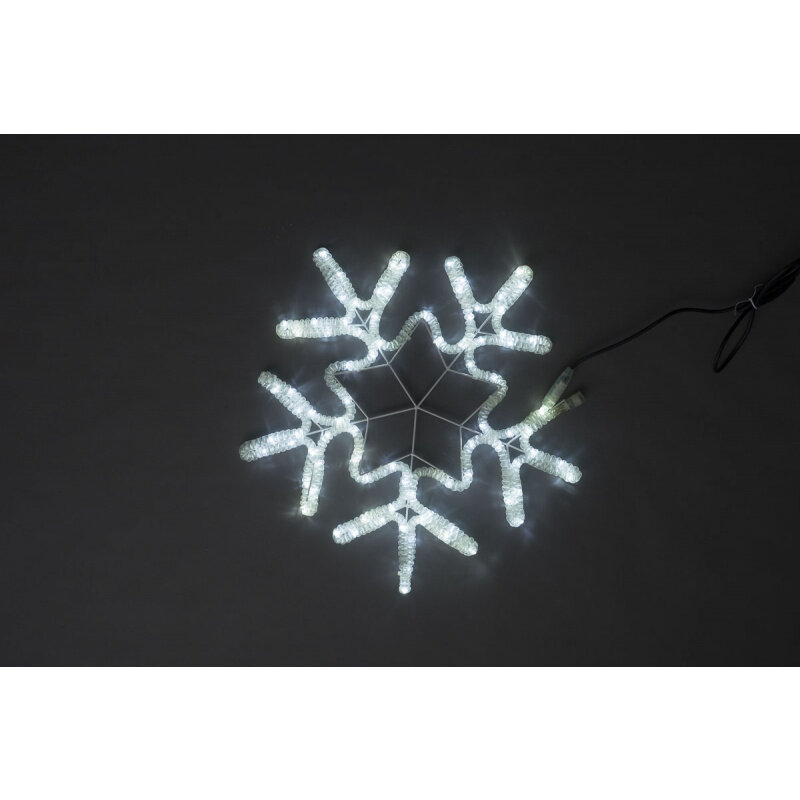LED-XM-(FR)-2D-CK006-С-W-F(W) White Снежинка 56х57см, 230V, Flash