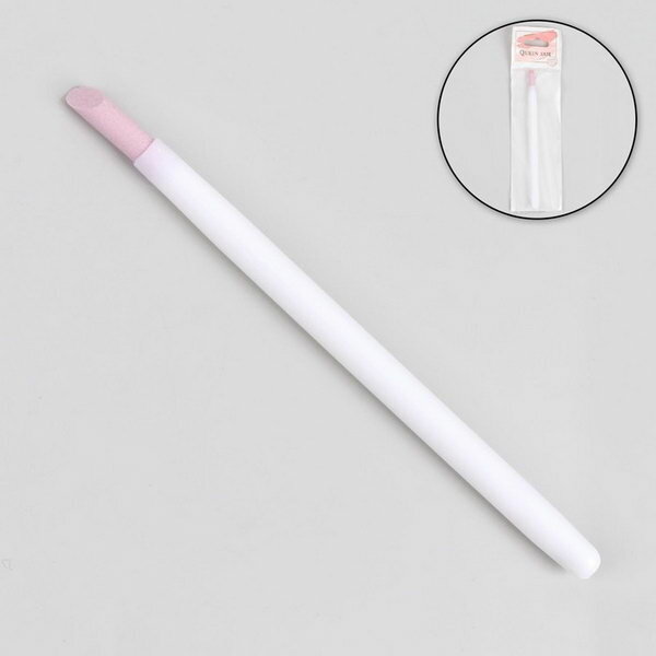 Пушер керамический, 13 см, белый, розовый, цвет: белый, материал ручки: пластик, 3 шт.