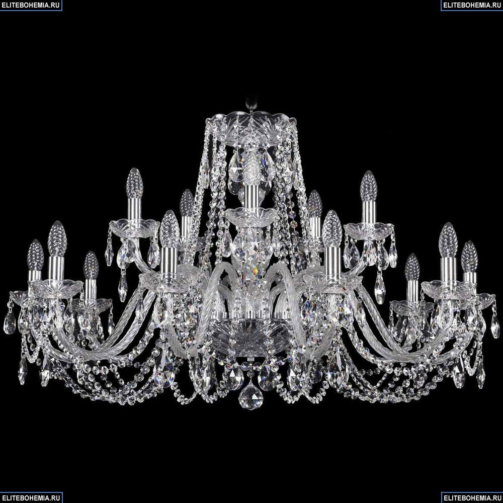 1402/10+5/360/Ni Хрустальная подвесная люстра Bohemia Ivele Crystal