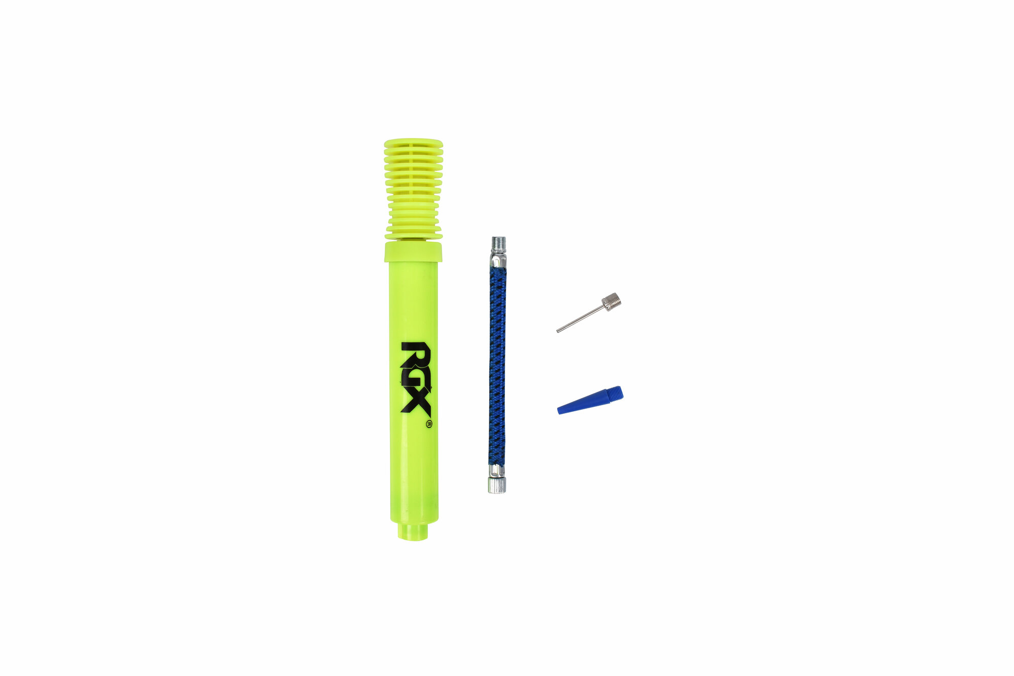 Насос ручной RGX Ph-11, пластик, 21 см, шланг, 2 насадки, лайм