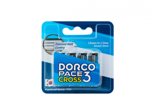 Сменные кассеты для бритья Dorco Pace 3 Cross, 4 шт