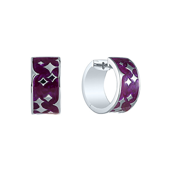 Серьги, серебро, 925 проба, эмаль