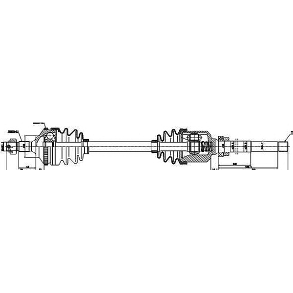 GSP 245020 (32736T / 32736V) привод в сборе Peugeot (Пежо) 406 (8b)