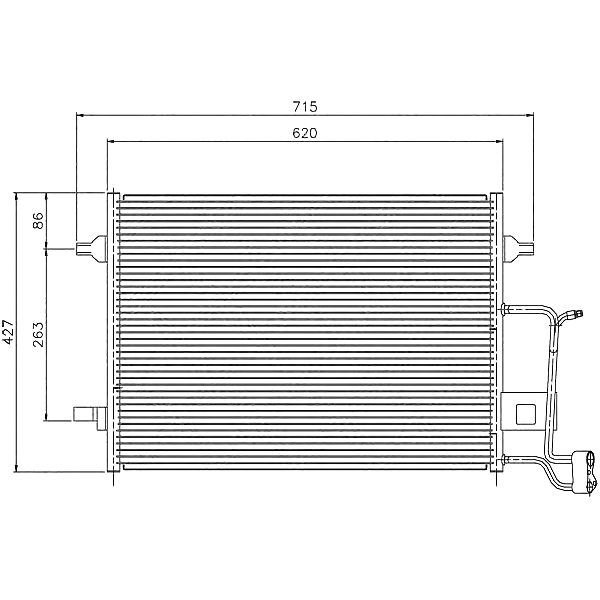 STELLOX 10-45399-SX (1045399_SX / 4B0260403E / 4B0260403J) радиатор кондиционера\ Audi (Ауди) a6 2.7i / 1.9tdi 97