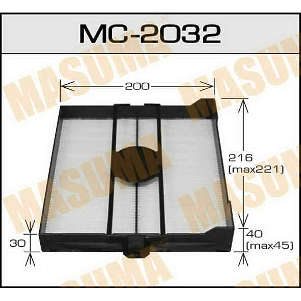 MASUMA MC-2032 (72880SA000 / X7288SA000 / X7288SA010) фильтр салона\ Subaru (Субару) Forester (Форестер) 2.5 02