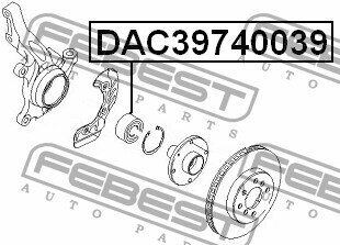 Подшипник ступ. передн. CHEVROLET LACETTI 03-09 FEBEST DAC39740039