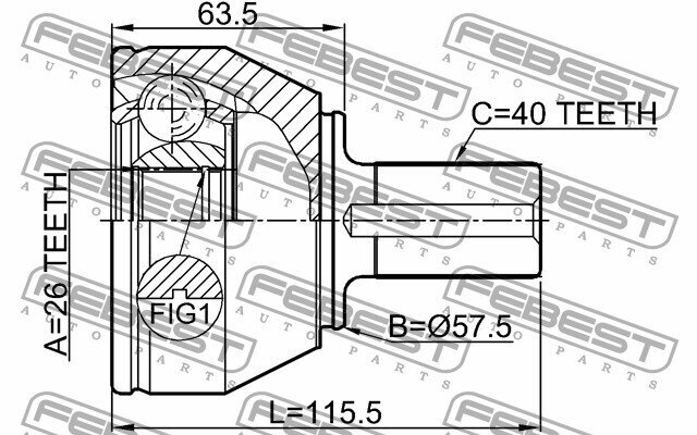 Шрус наружный /ремкомплект/ FORD MONDEO CA2 07 FEBEST 2110CA223