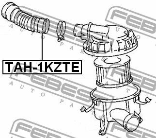 Патрубок воздушного фильтра TOYOTA LAND CRUISER PR, TAH1KZTE FEBEST TAH-1KZTE
