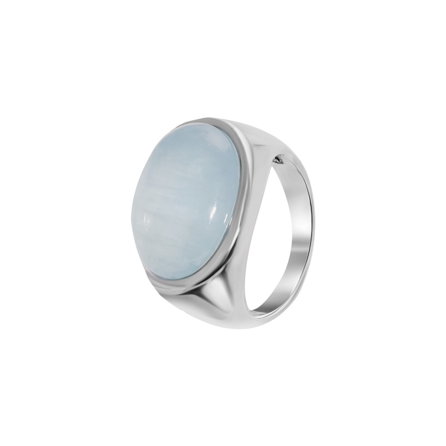 Кольцо, серебро, 925 проба, аквамарин