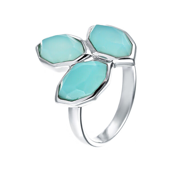 Кольцо, серебро, 925 проба, амазонит